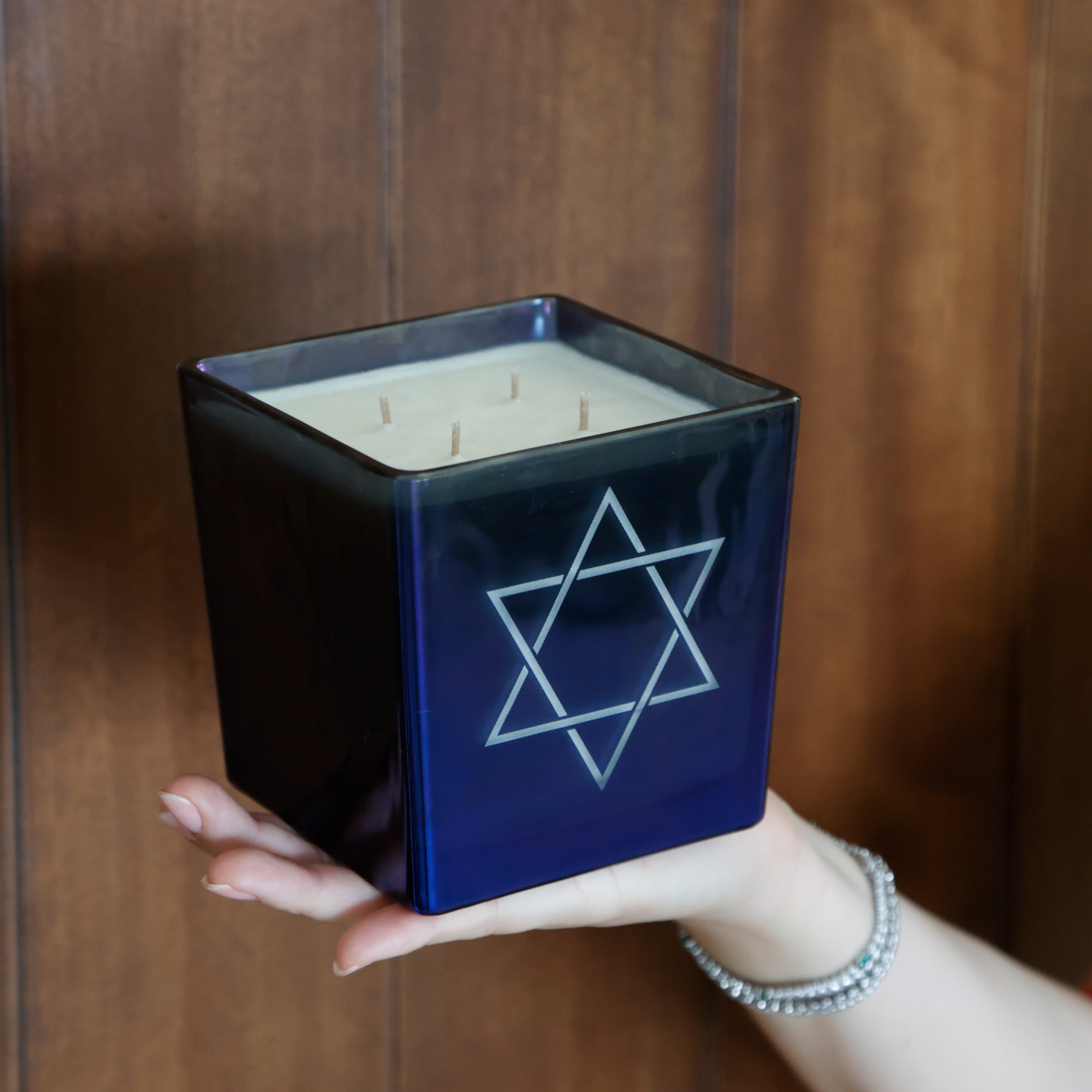 READY TO SHIP STAR OF DAVID CANDLE