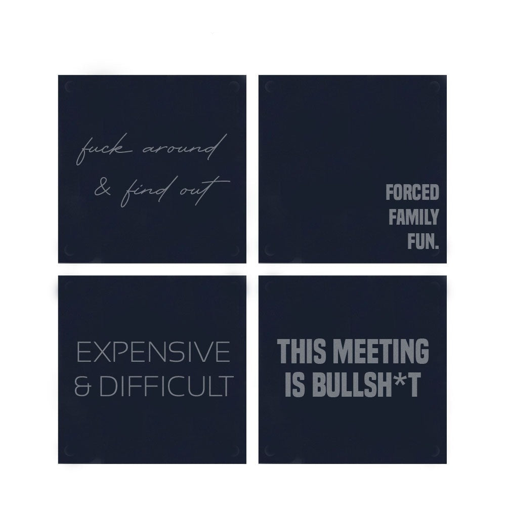 OVER IT COASTERS (SET OF 4)